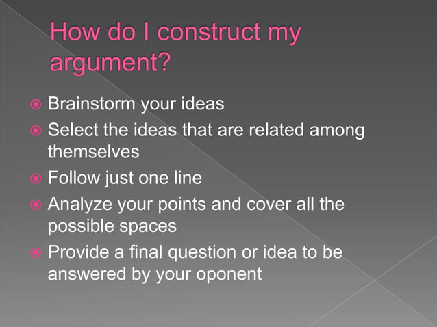 How to be a good debater | PPT