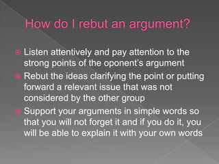How to be a good debater | PPT