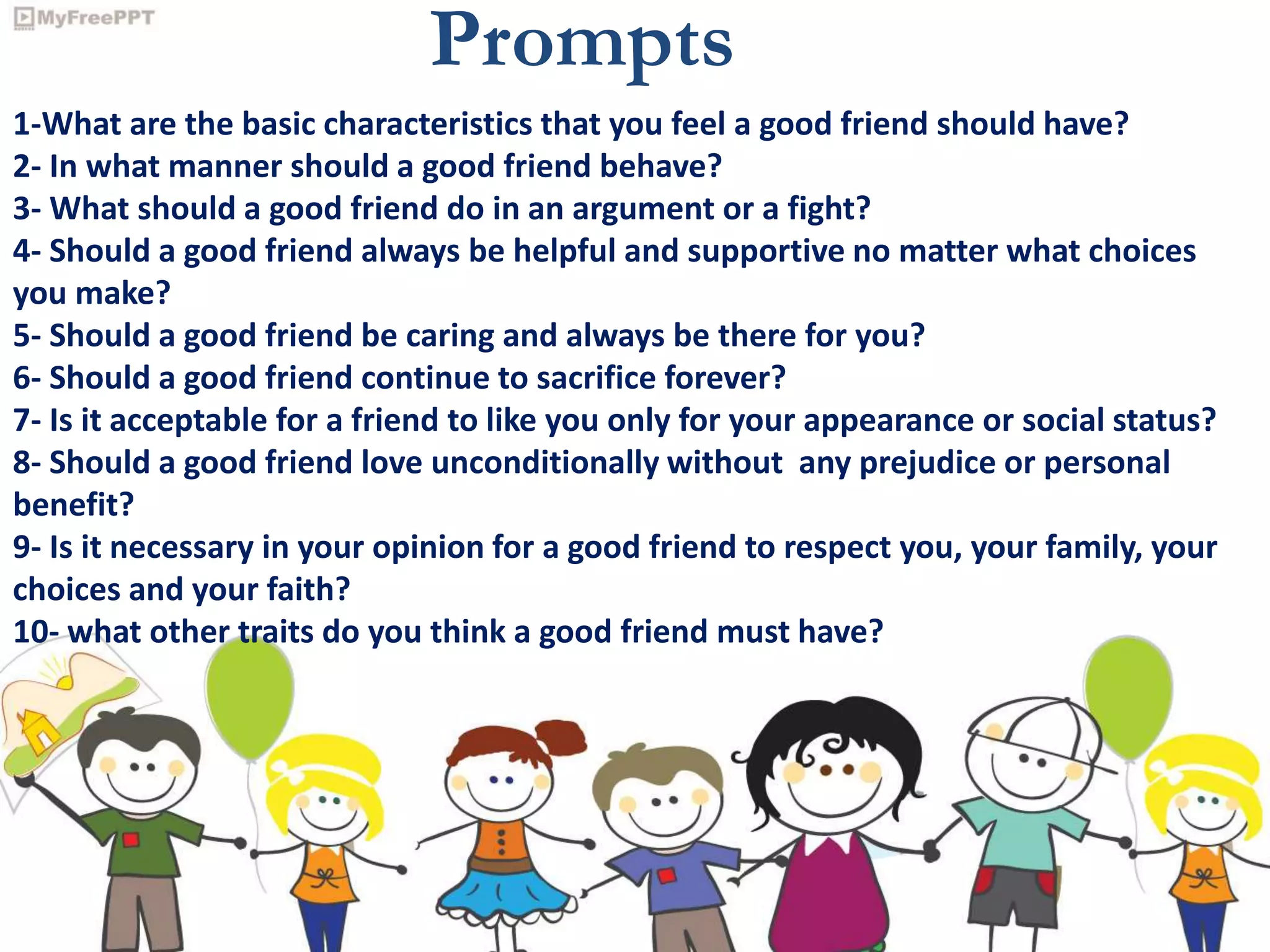 How to be a good friend | PPTX