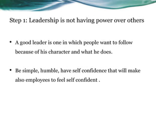 How To Be A Good Leader Having The Bible and Jesus as a Basis | PPTX