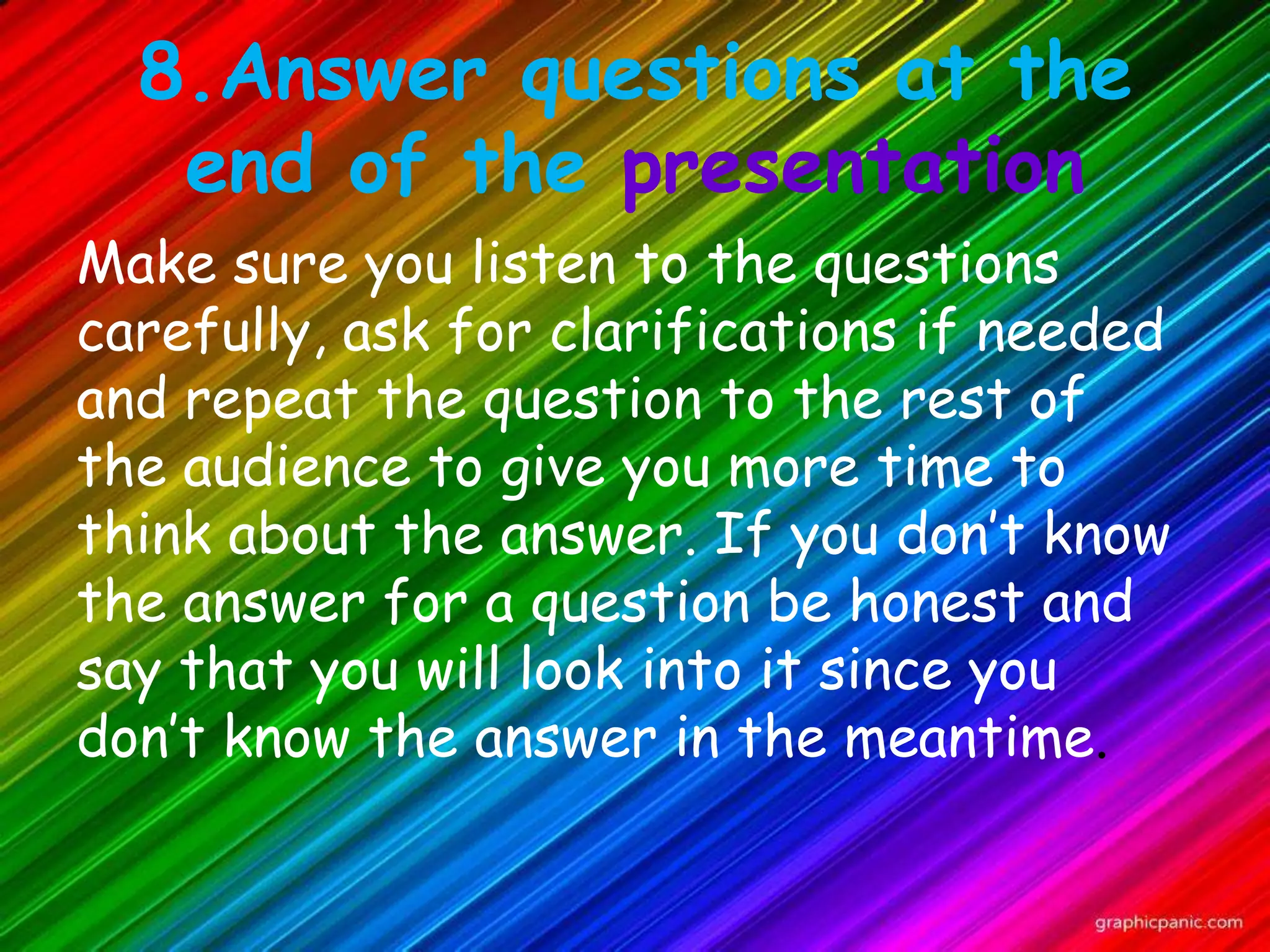 How to be a good presenter | PPTX