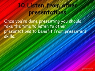 How to be a good presenter | PPTX