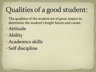 How to be a good student | PPTX