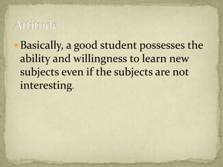 How to be a good student | PPTX