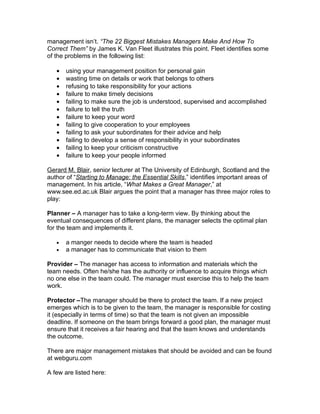 How to be a great manager | DOC