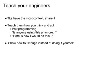 How to be an effective Tech Lead | PDF