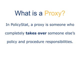 Being a Proxy | PPTX