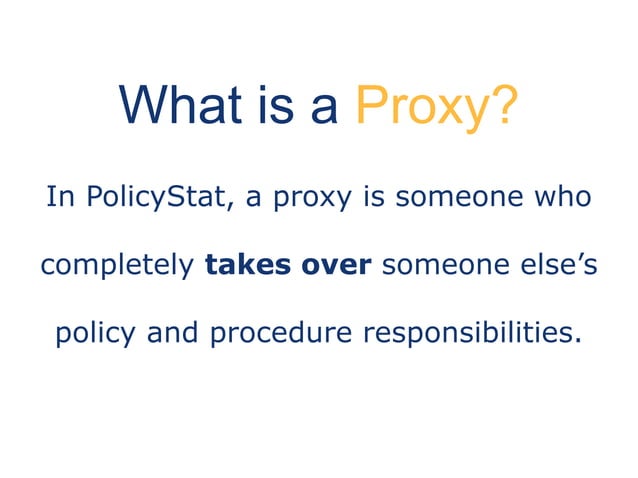 Being a Proxy | PPTX