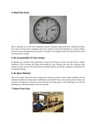 How to be a star performer at work | PDF