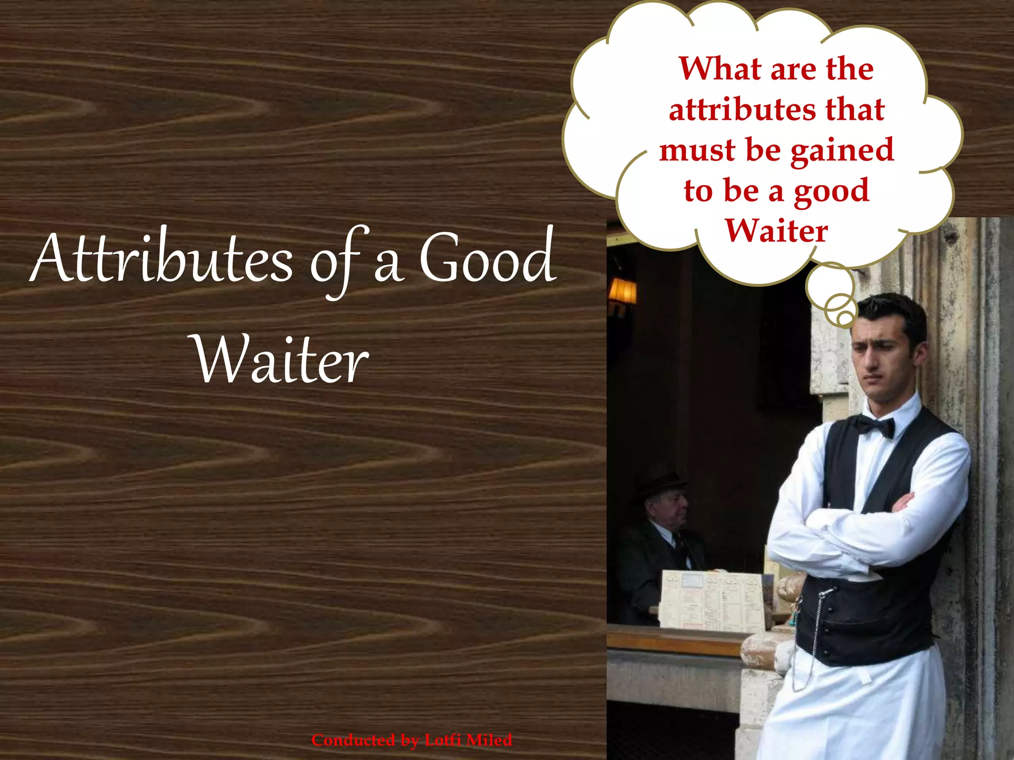 How to be a successful waiter | PPSX