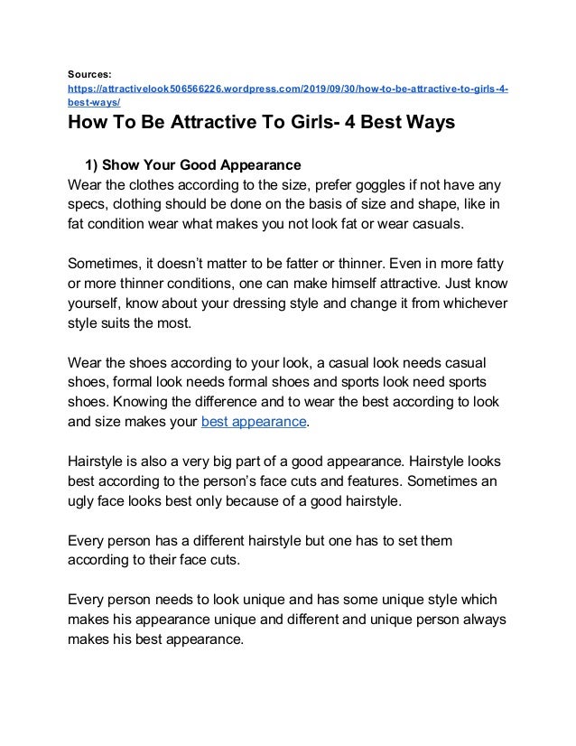 How To Be Attractive To Girls Best 4 Ways