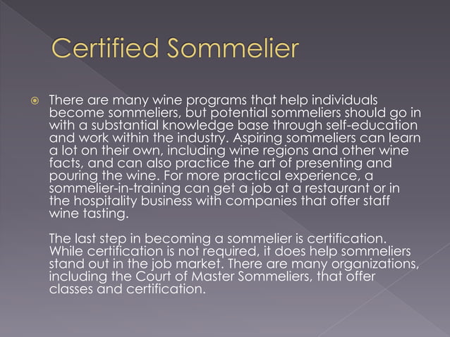 How to Become a Certified Sommelier | PPT