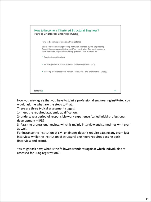 How to become a Chartered Structural Engineer (CEng MIStructE ...