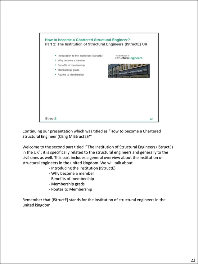 How to become a Chartered Structural Engineer (CEng MIStructE ...