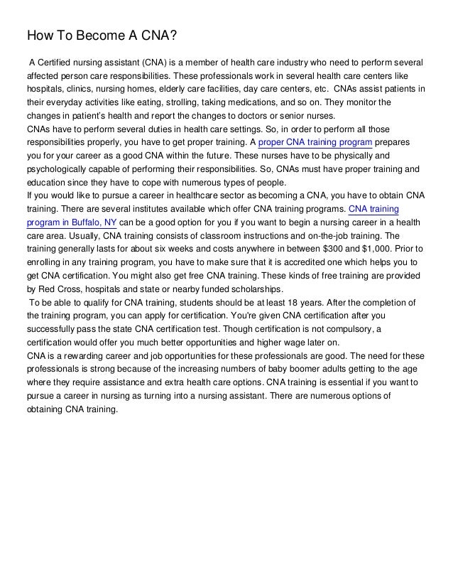 How To Become A CNA_