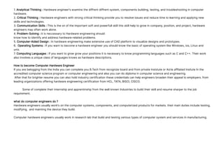 How to become a computer hardware engineer | PDF