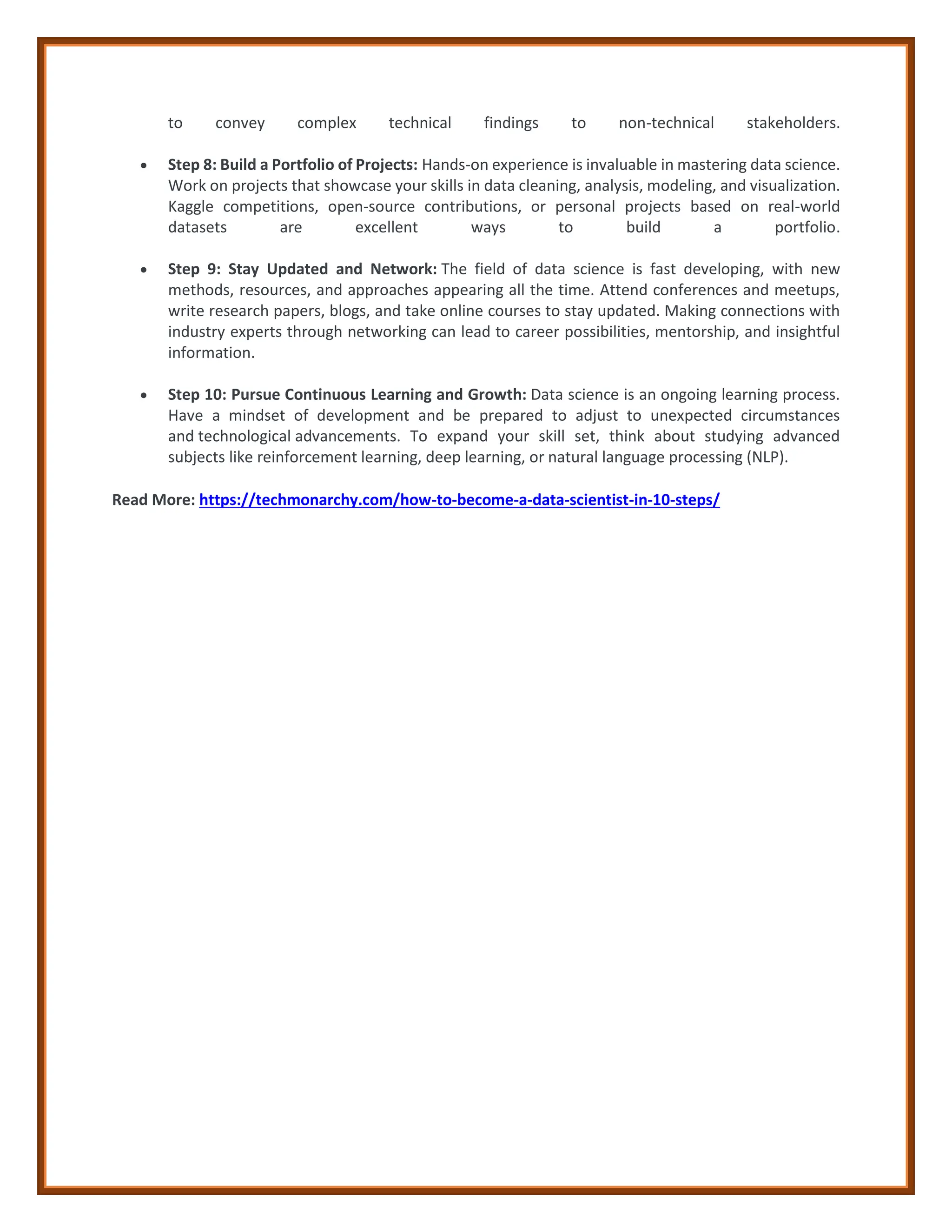 How to Become a Data Scientist in 10 Steps - CETPA Infotech | PDF ...