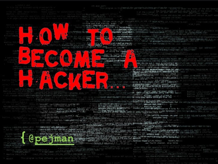 How To Become A Hacker