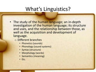 How to become a Linguist | PPT