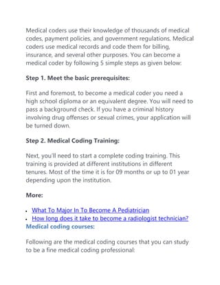 How to Become a Medical Coder without a Degree.pdf | Medical Health