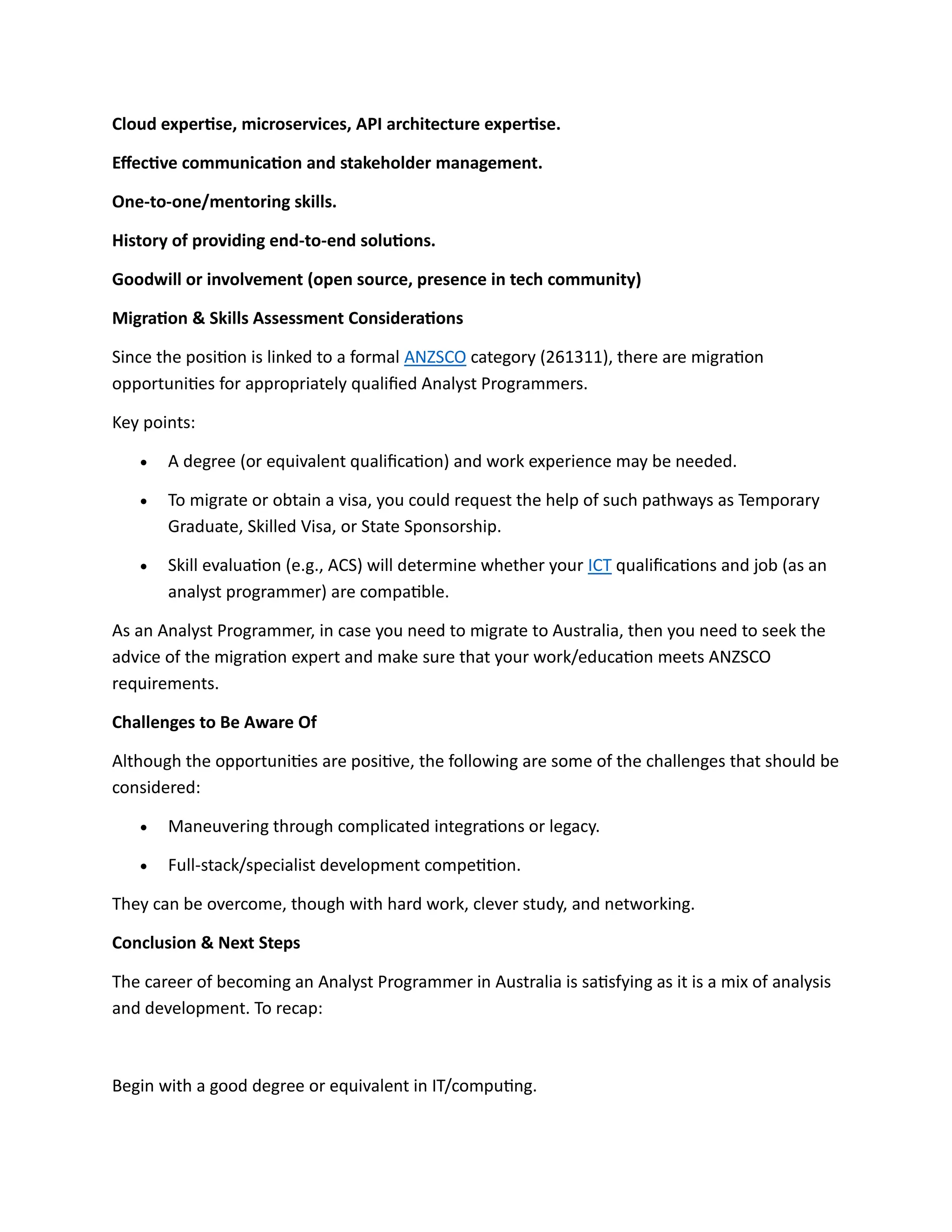 How to Become an Analyst Programmer in Australia | PDF