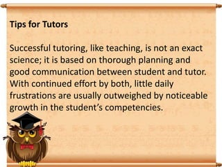 How to become an effective tutor | PPT