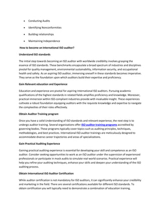 How to become an International ISO Auditor.pdf | Free Download