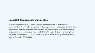 How to Become an iOS App Developer - Guide for Beginners | PPT
