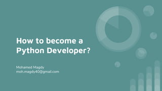 How to become a python developer? | PPT | Free Download