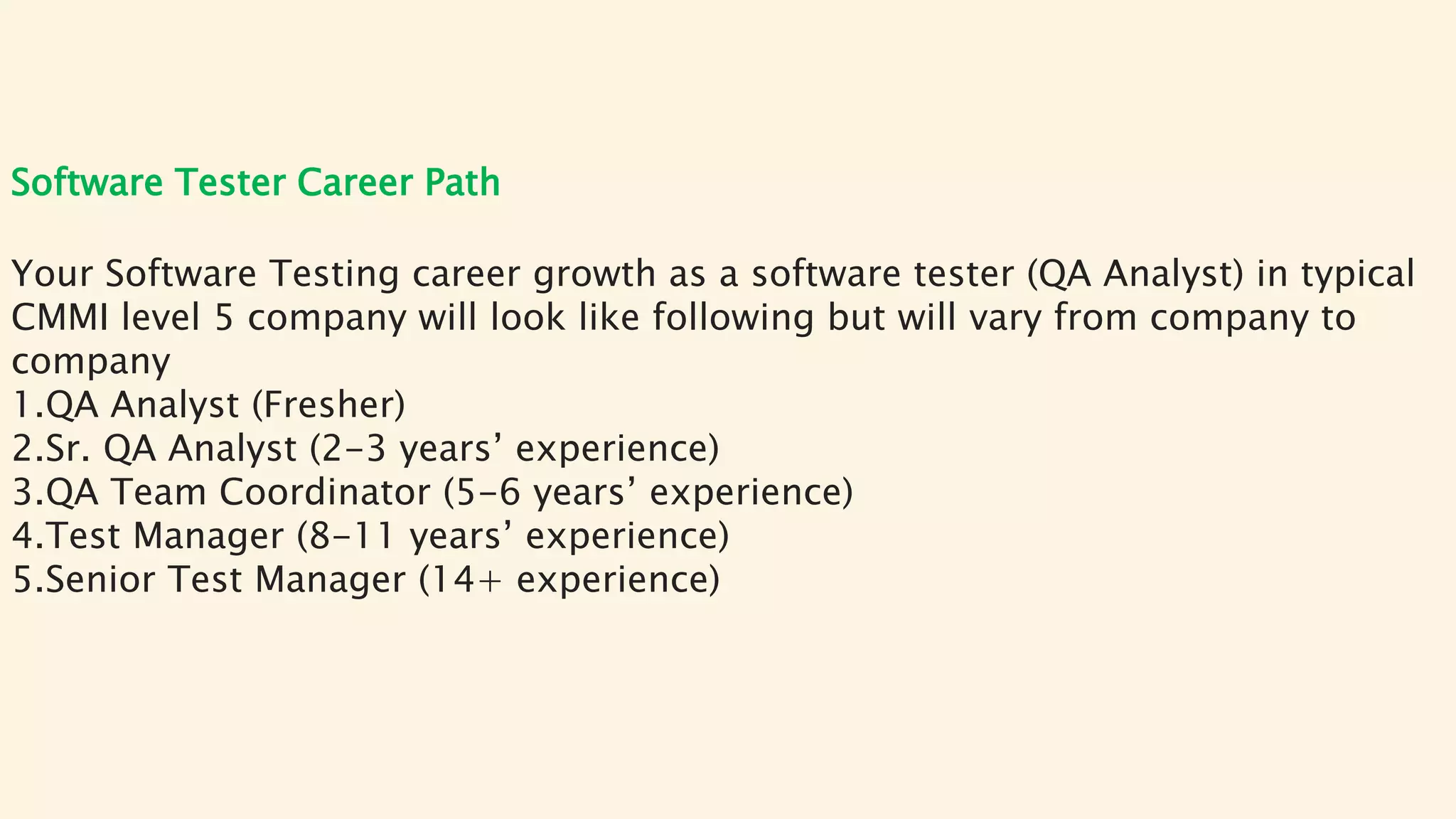 How to become a Software Tester Carrier Path for Software Quality ...