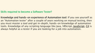 How to become a Software Tester Carrier Path for Software Quality ...