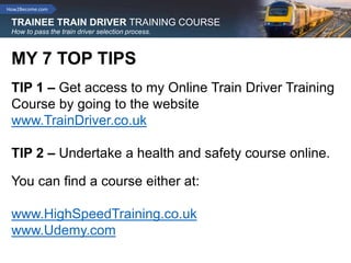 How To Become A Train Driver - Application Form, Train Driver Tests and ...