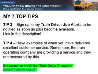 How To Become A Train Driver - Application Form, Train Driver Tests and ...