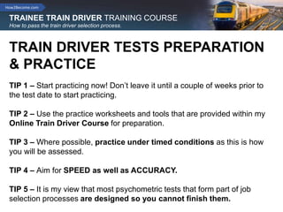 How To Become A Train Driver - Application Form, Train Driver Tests and ...