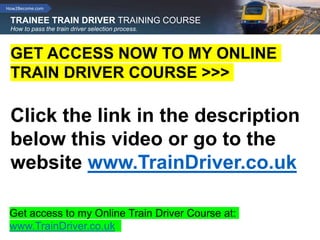How To Become A Train Driver - Application Form, Train Driver Tests and ...
