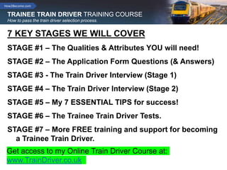 How To Become A Train Driver - Application Form, Train Driver Tests and ...