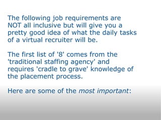 How to Become a Virtual Recruiter | PPT