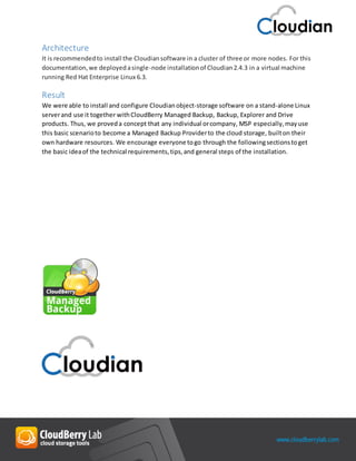How to become cloud backup provider with Cloudian HyperStore and ...