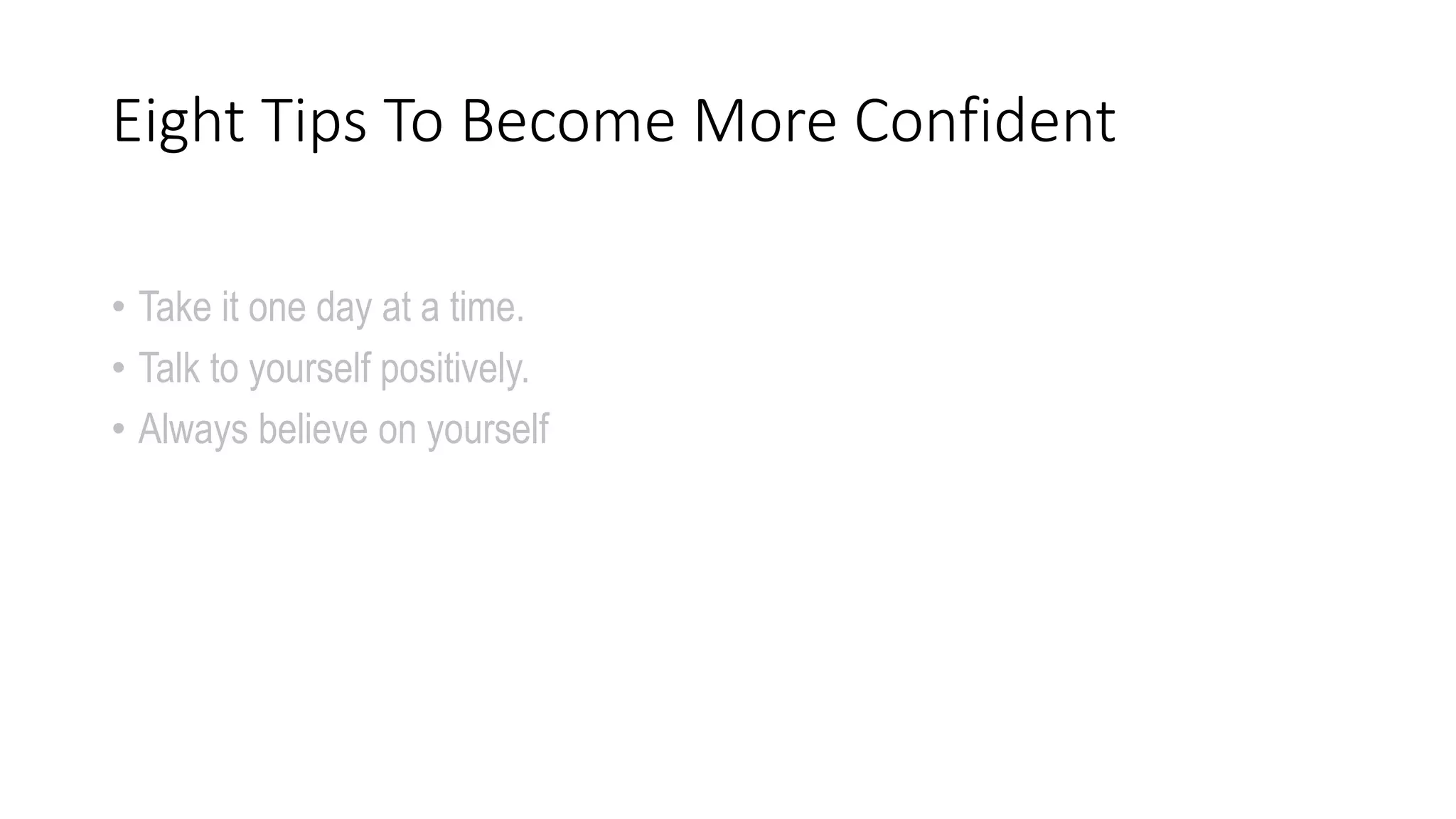 How To Become More Confident Pptx