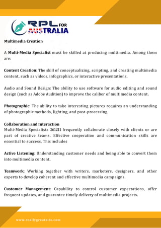 How to Become Multi-Media Specialist 261211.pptx | Technology & Computing