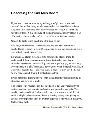How to become the girl that men adore | PDF