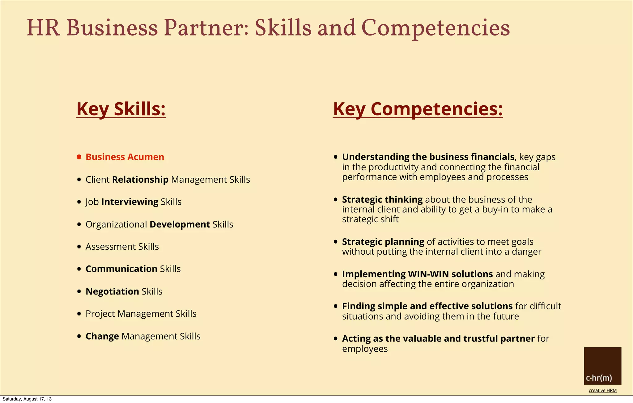 How to become the HR Business Partner | PDF