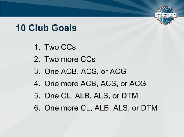 How to Be a Distinguished Club | PPT