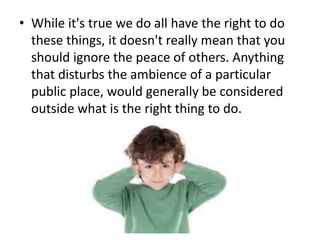 How to behave in public places | PPTX