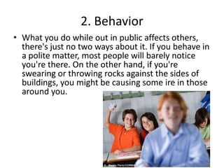 How to behave in public places | PPTX