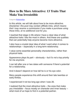 How to Be More Attractive.docx