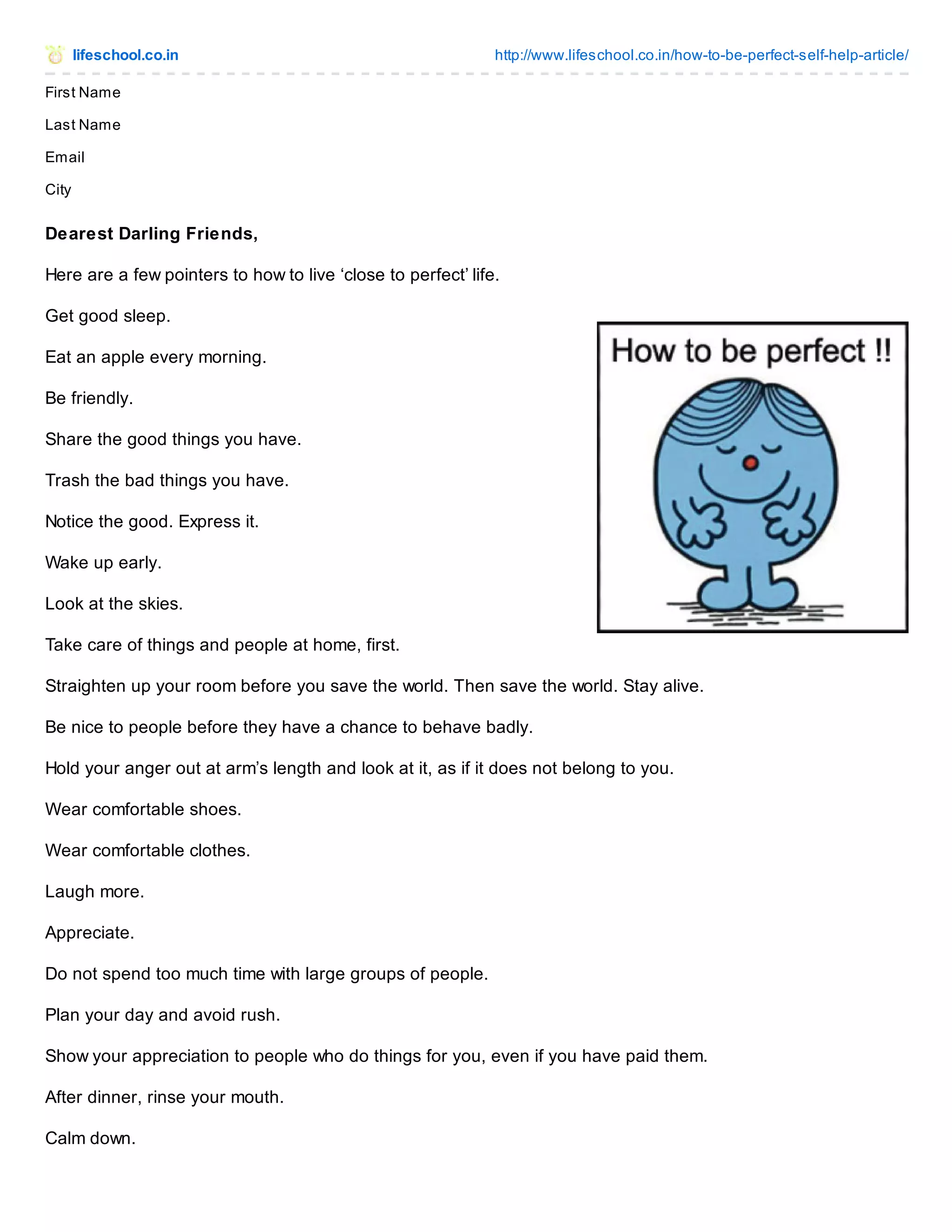 How to be perfect | PDF