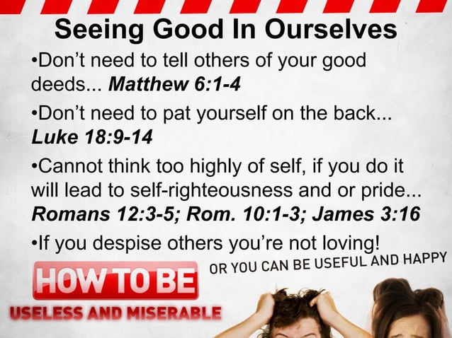 How to be useless and miserable | PPT