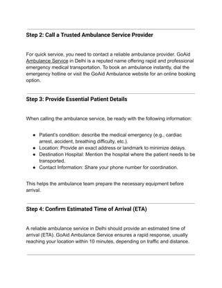 How to Book an Ambulance in Delhi Within 10 Minutes—Step-by-Step Guide ...