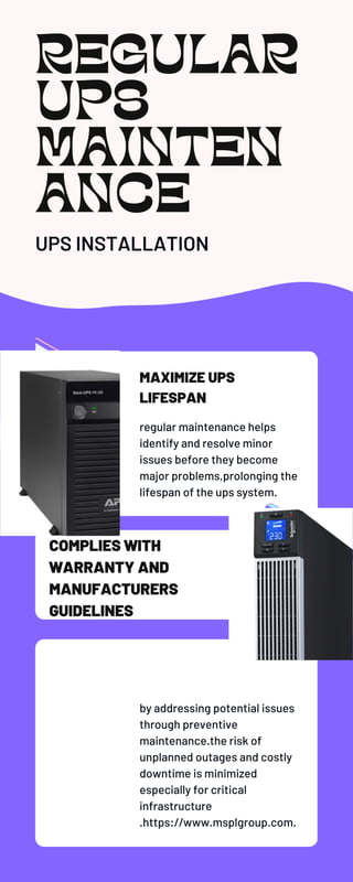 Regular UPS Maintenance and maximize ups lifespan | PDF